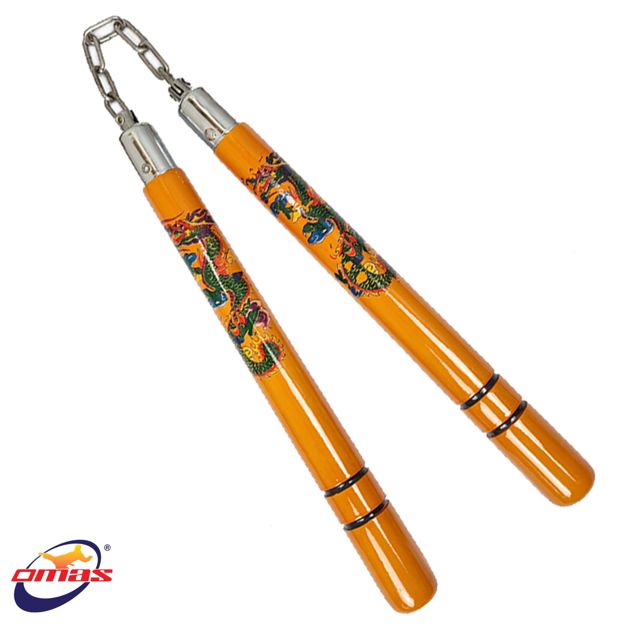 Ball Bearing Natural Wooden Nunchaku – Dragon Design - OMAS Sdn Bhd